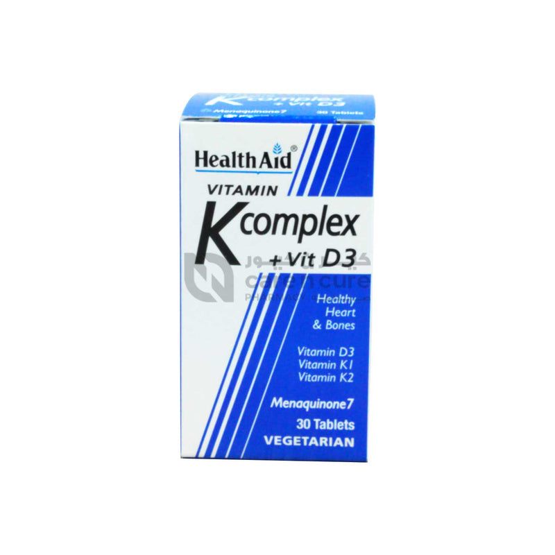 Buy Health Aid Vitamin K Complex + Vit D3 Tabs 30 Pieces Online at Best ...