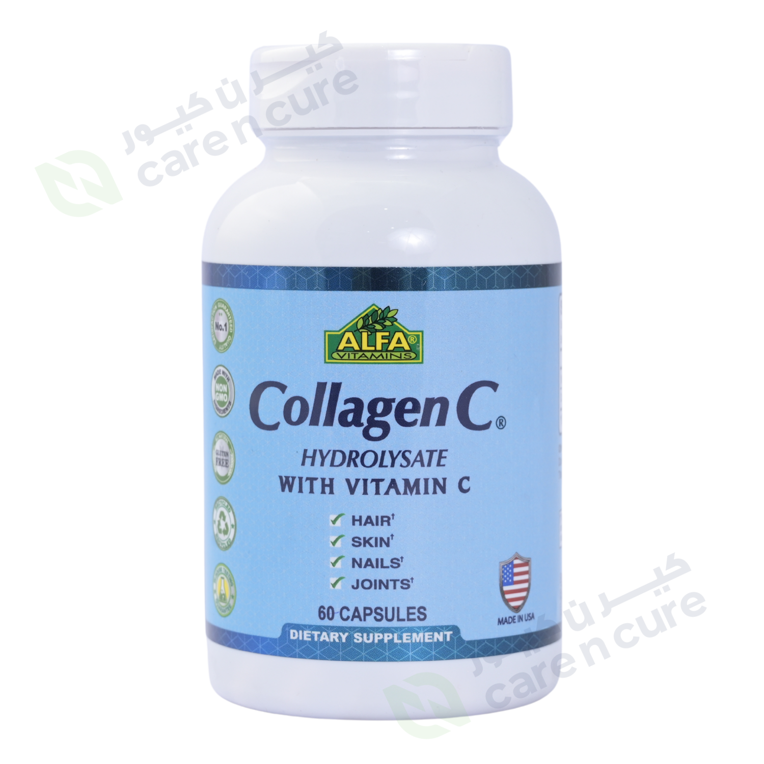 Buy Alfa Collagen C Hydrolysate Vitamin-C Capsule 60 Online in Qatar