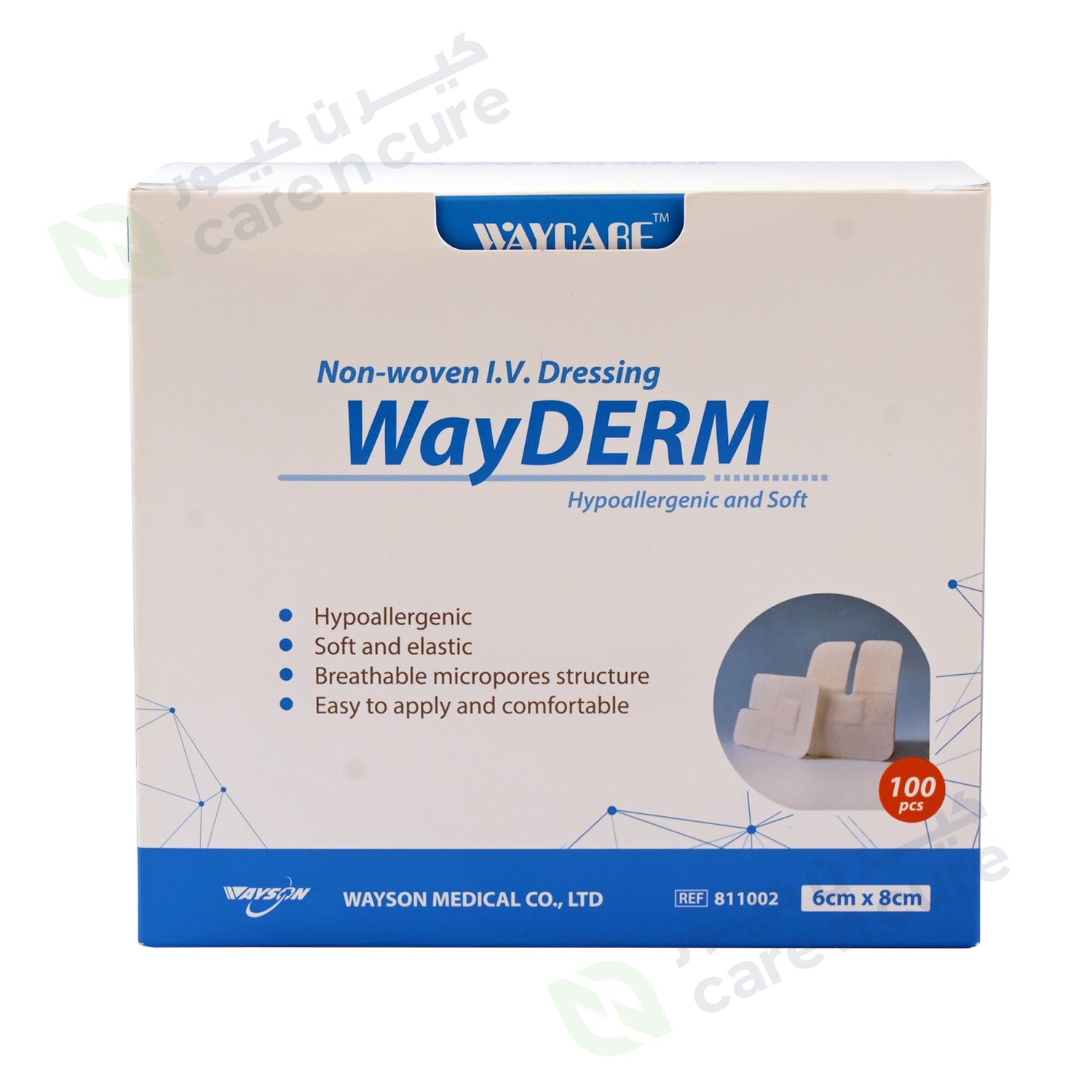 Buy Waycare Non Woven Iv Dressing 6X8cm 100 Pieces Online at Best ...