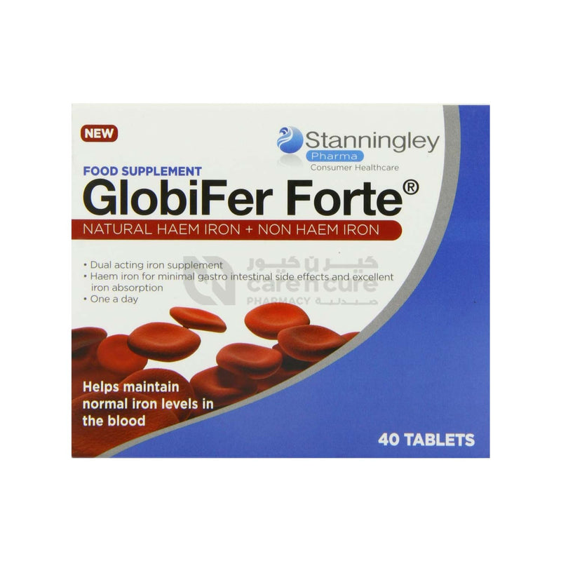 Buy Globifer Forte Plus Tablet 40 Pieces online in Qatar- View Usage ...