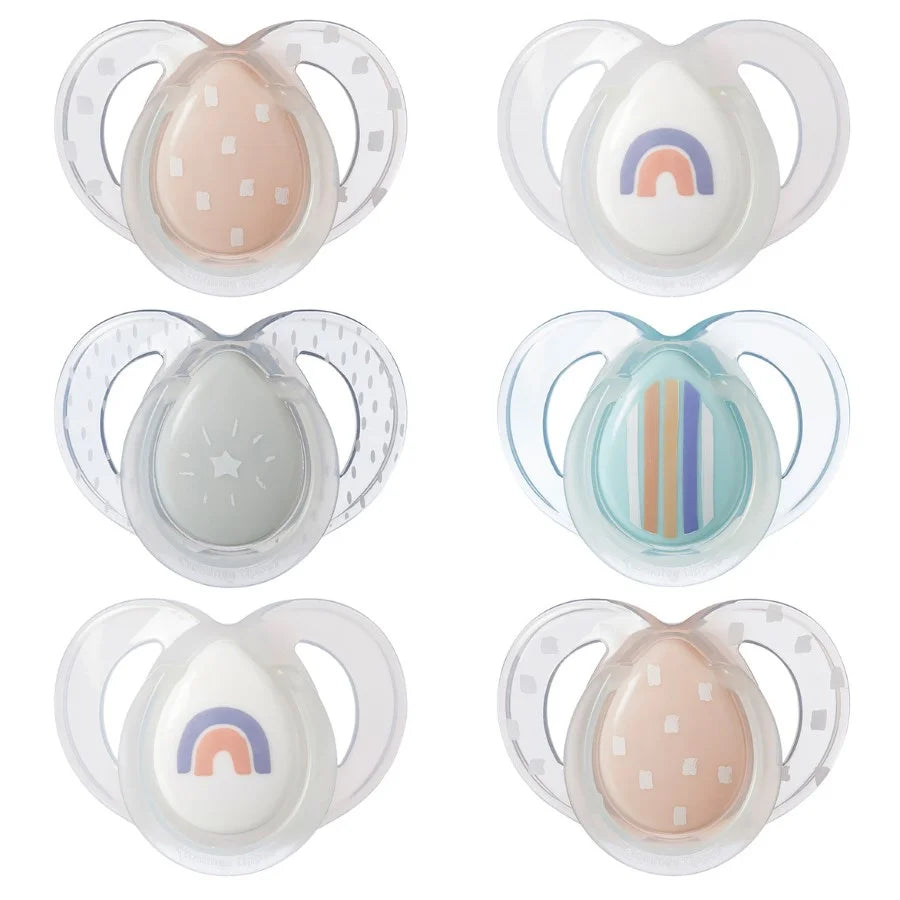 Buy Tommee Tippee Night Time Soother, 6-18 months, Girl (Pack of 6 ...