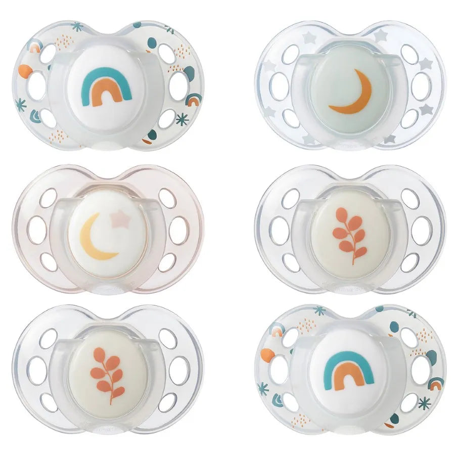 Buy Tommee Tippee Night Time Soothers, 18-36 months, Girl (Pack of 6 ...