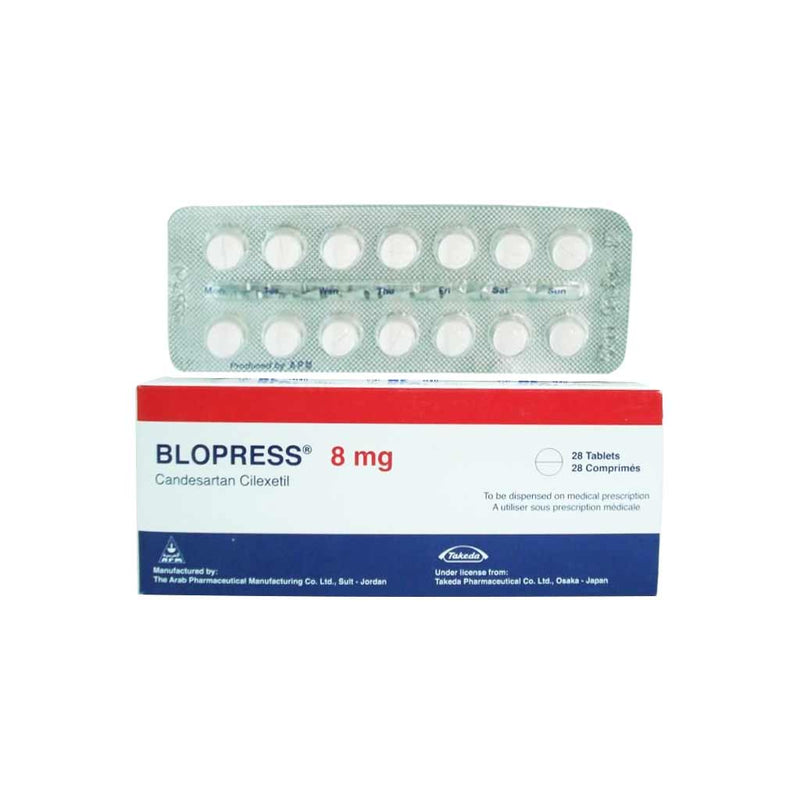 Buy Blopress 8mg Tablets 28's online in Qatar- View Usage, Benefits and ...