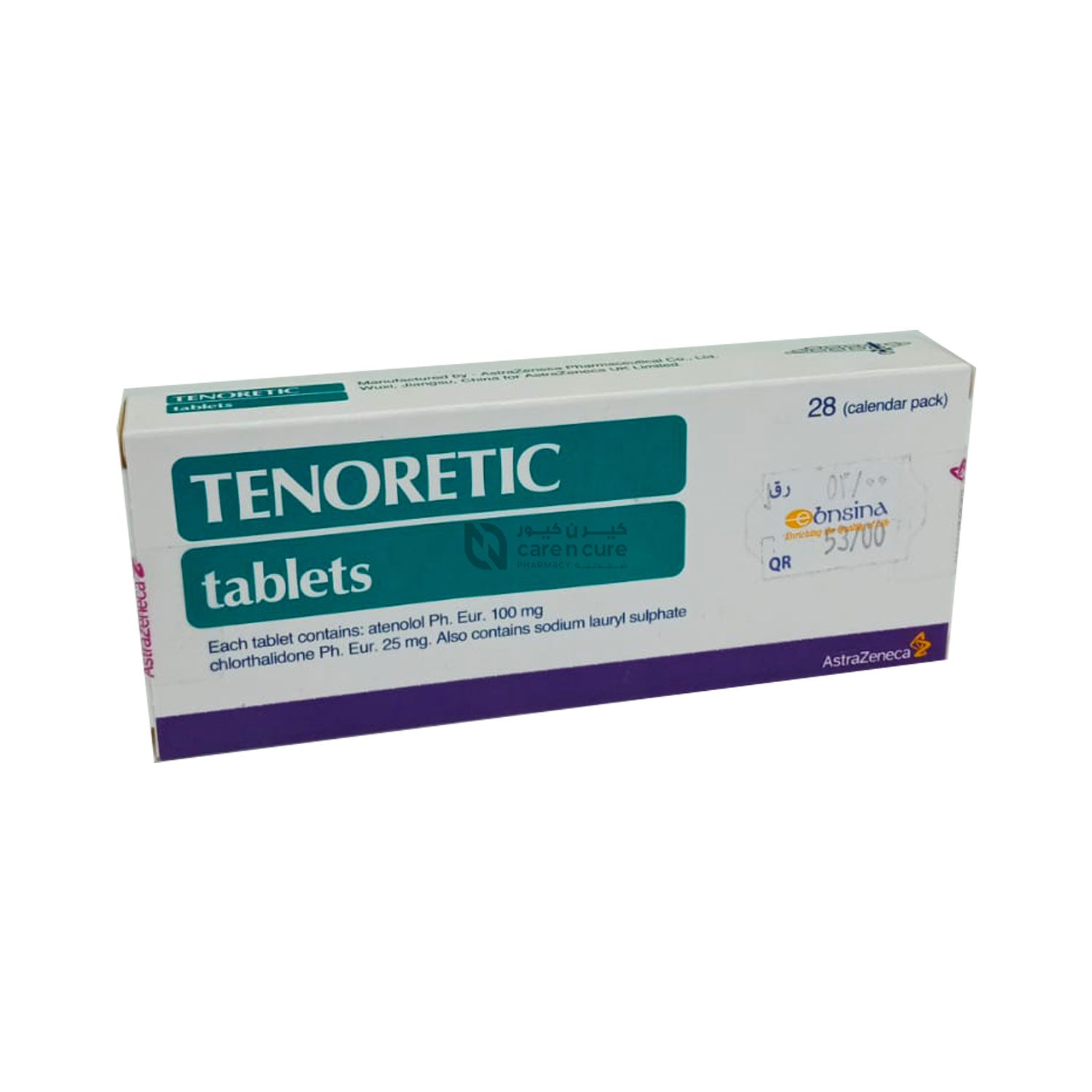 Buy Tenoretic 100/25mg Tablets 28S online in Qatar- View Usage ...