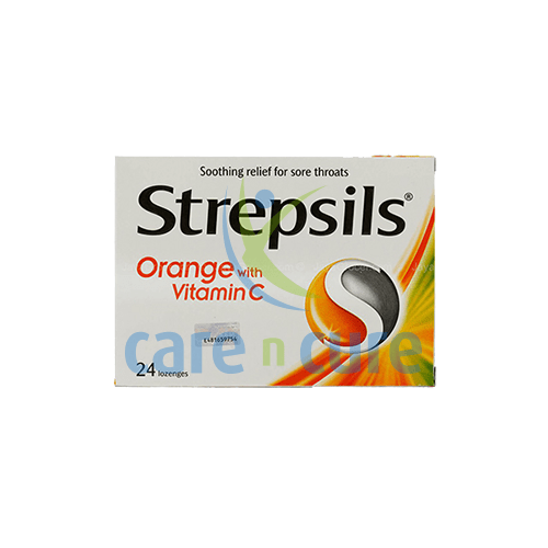 Buy Strepsils Orange Vitamin C Lozenges 24S online in Qatar- View Usage ...