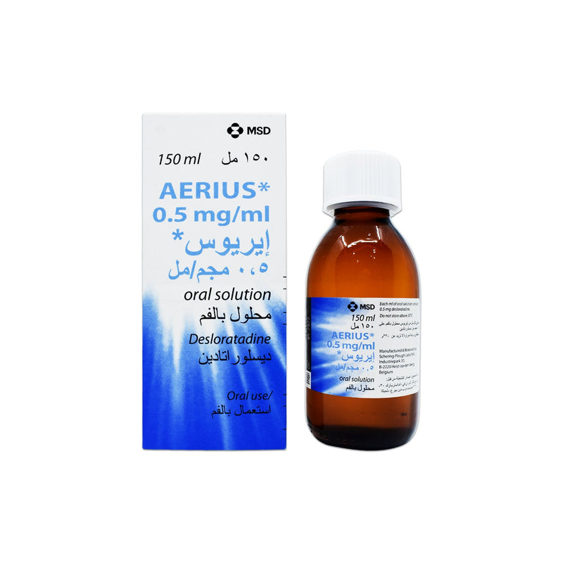 Buy Aerius 0.5Mg/ml Syrup 150ml [30] online in Qatar- View Usage ...
