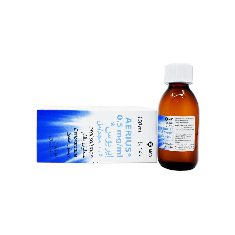 Buy Aerius 0.5Mg/ml Syrup 150ml [30] online in Qatar- View Usage ...