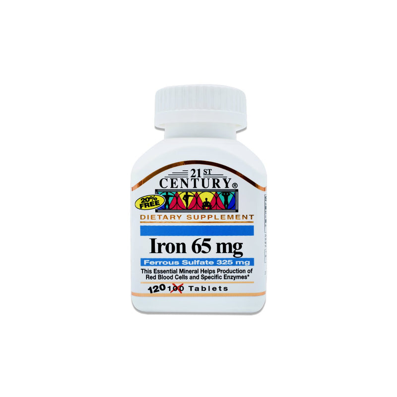 Buy 21st Century Iron 65mg, 120 Tablets online in Qatar- View Usage ...