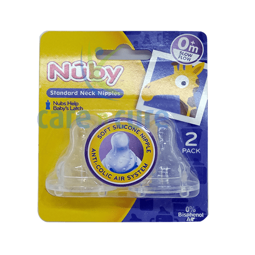 Buy Nuby Silicone Nipples Slow Flow 0M+ 2Pk 925 Online at Best prices ...