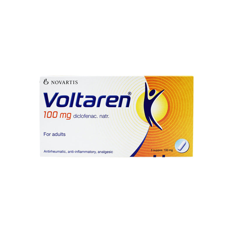 Buy Voltaren 100mg Suppository 5S online in Qatar- View Usage, Benefits and Side Effects