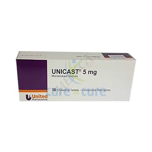 Buy Unicast 5mg Chew Tablets 30's online in Qatar- View Usage, Benefits ...