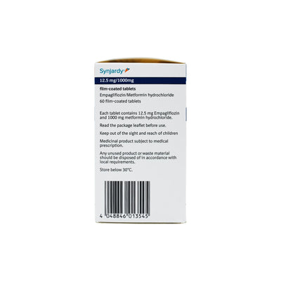 Buy Synjardy 12.5 Mg / 1000 Mg Fc Tab 60'S Online at Best prices in ...