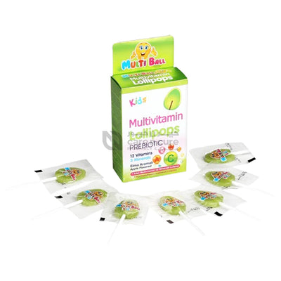 Buy Multiball Kids Multivitamin Lollipop Prebiotic 7 Pieces Online at ...